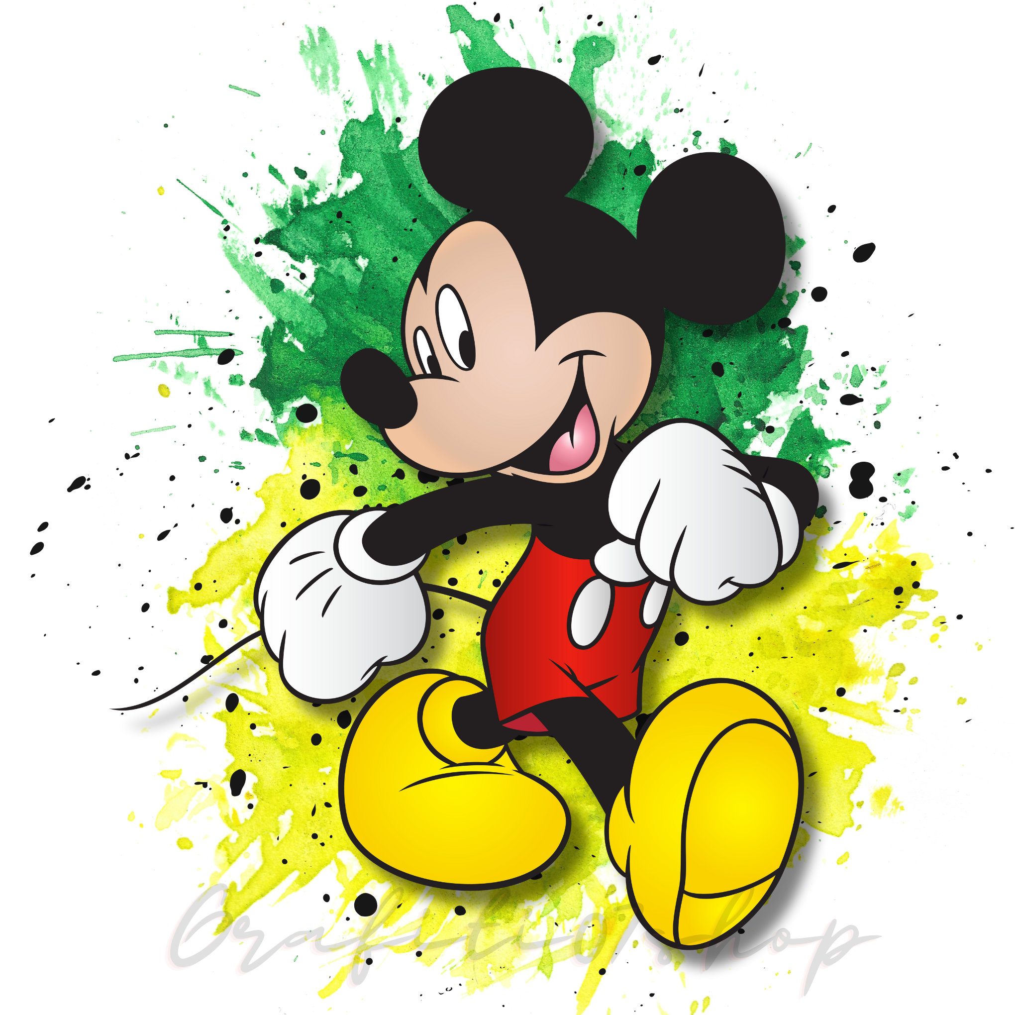 Mickey mouse png, fondo transparente, clipart, acuarela, descarga ...