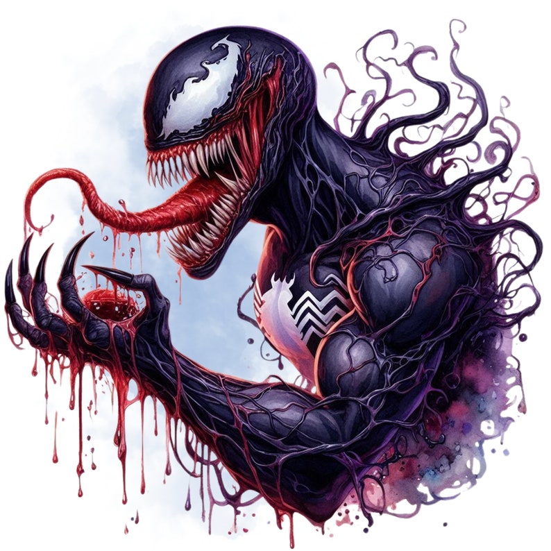 Venom Png, Digital Image, Printable Design, Watercolor Design, T-shirt ...