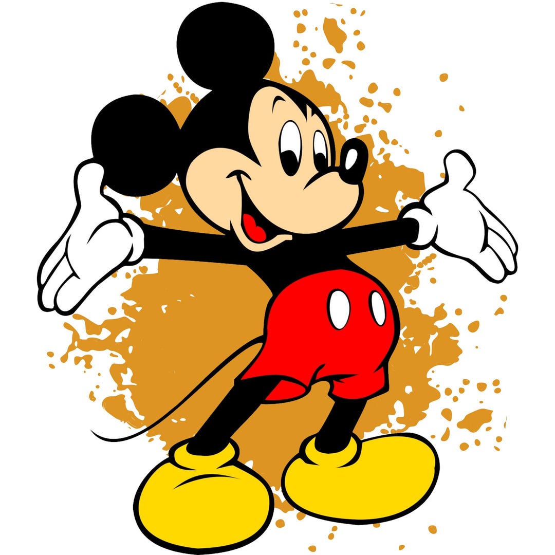 Mickey Mouse Png, Transparent Background, Clipart, Watercolor, Instant ...