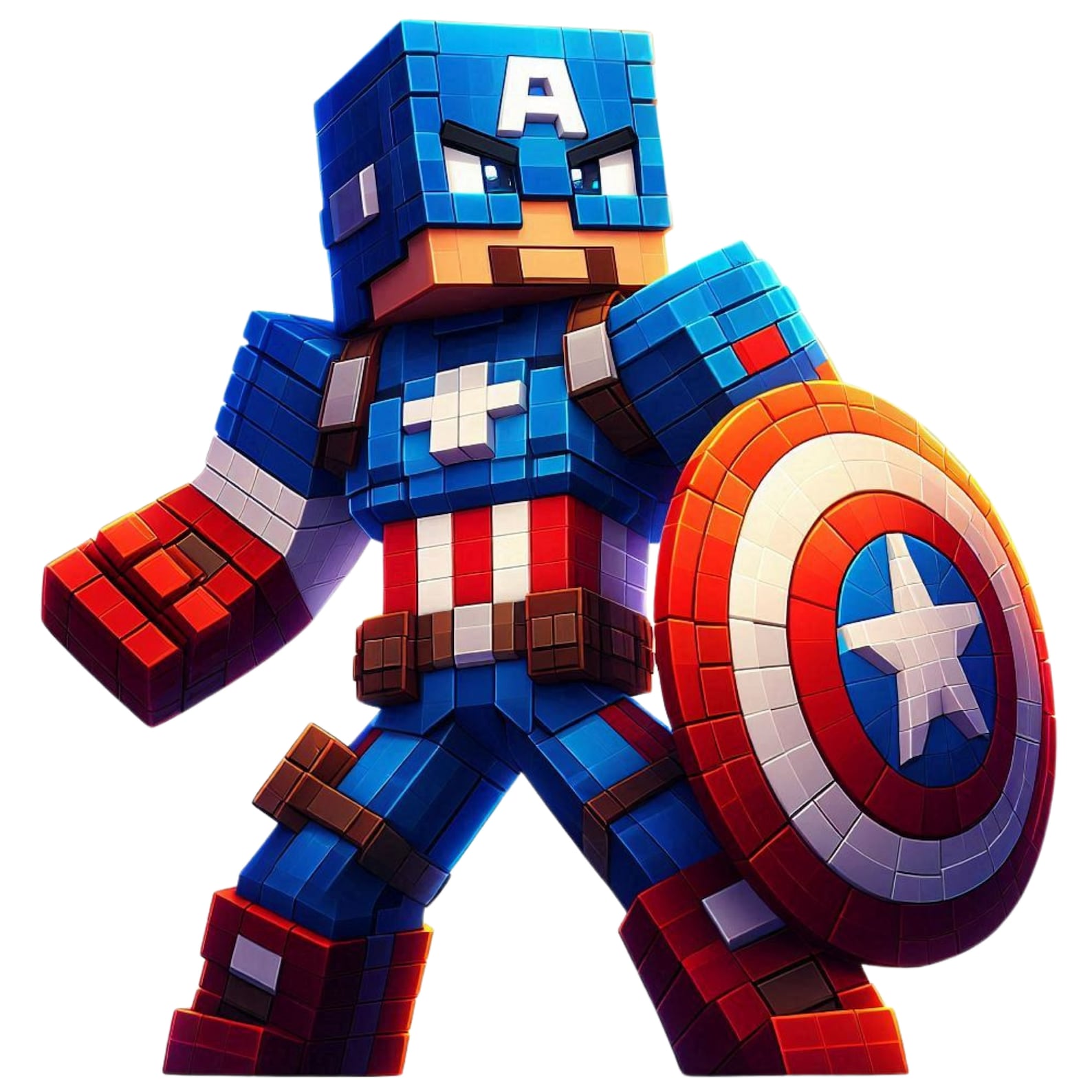 Captain America PNG, Pixel Art, Superhero, Avengers, Sublimation Image ...