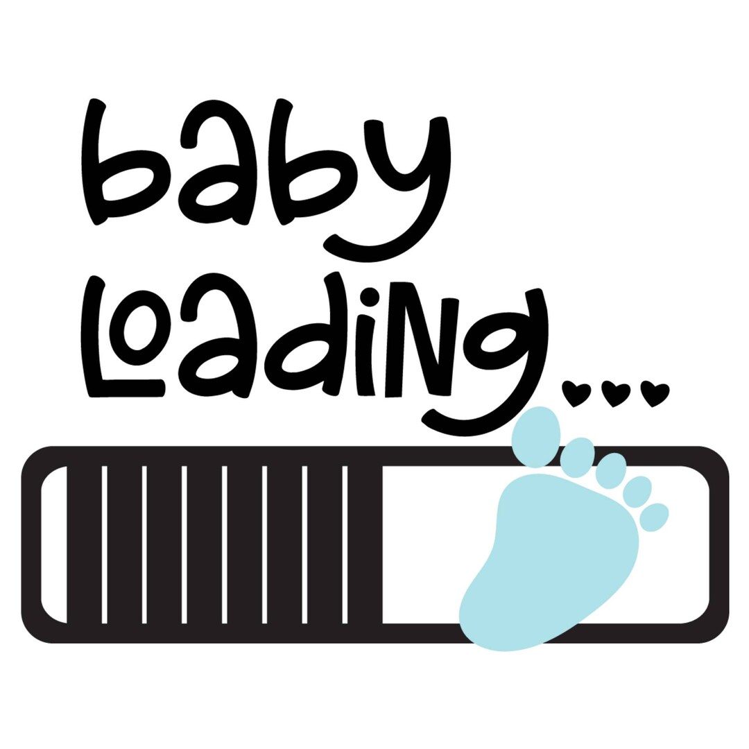 Baby Loading Pregnancy Svg-png-dxf-eps Pregnancy Digital - Etsy