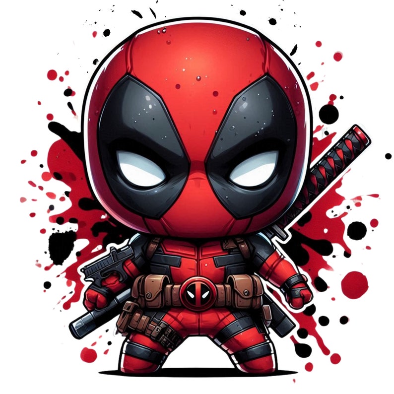 Deadpool png, Little Deadpool, Chibi Deadpool, transparenter ...