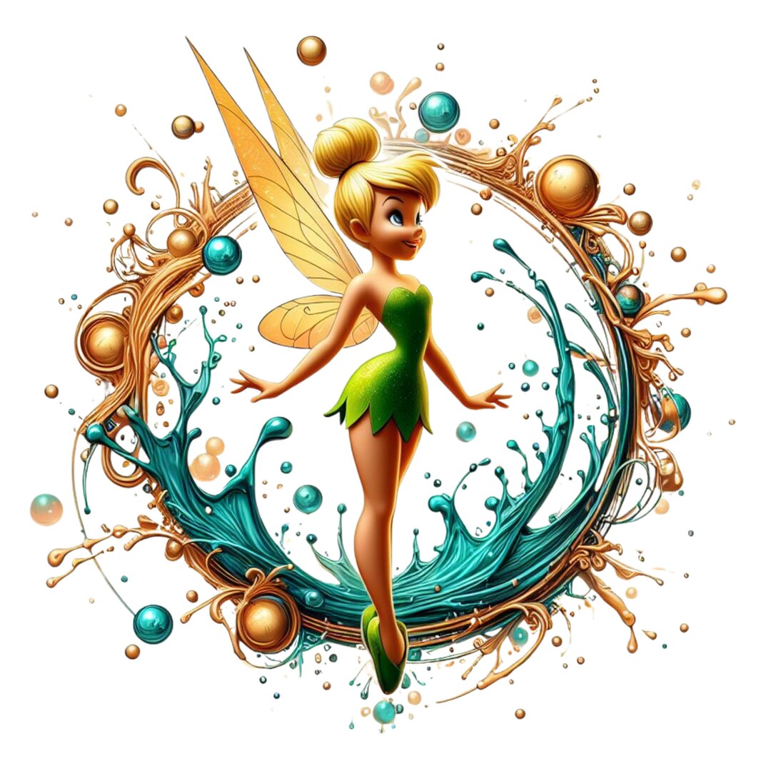 Tinker Bell Png, Watercolor Design, Splash, Peter Pan, Cute Fairy ...
