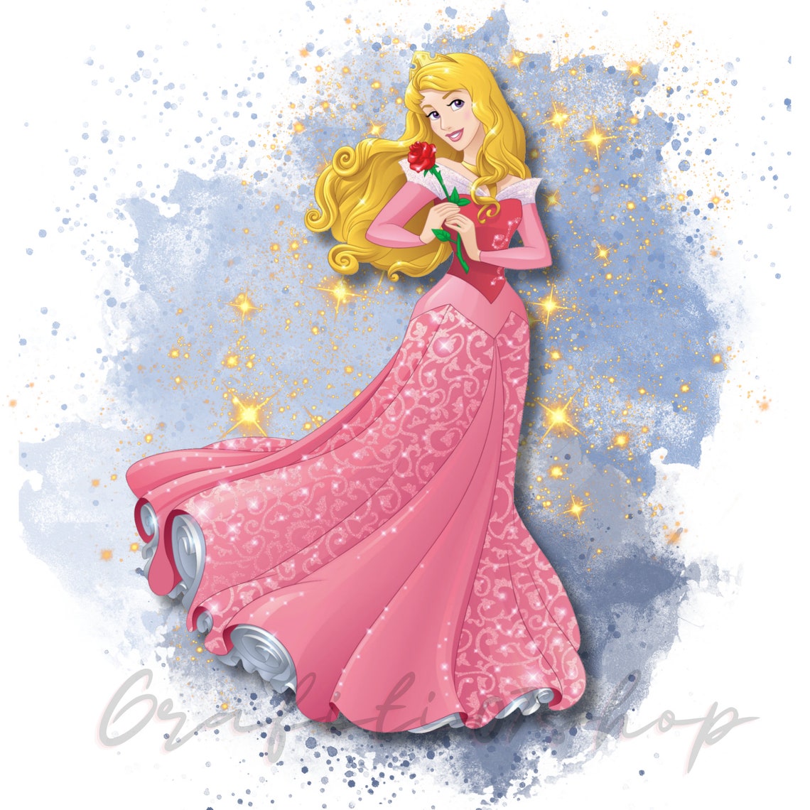 Aurora Watercolor Design Princess Aurora Clipart Princess - Etsy