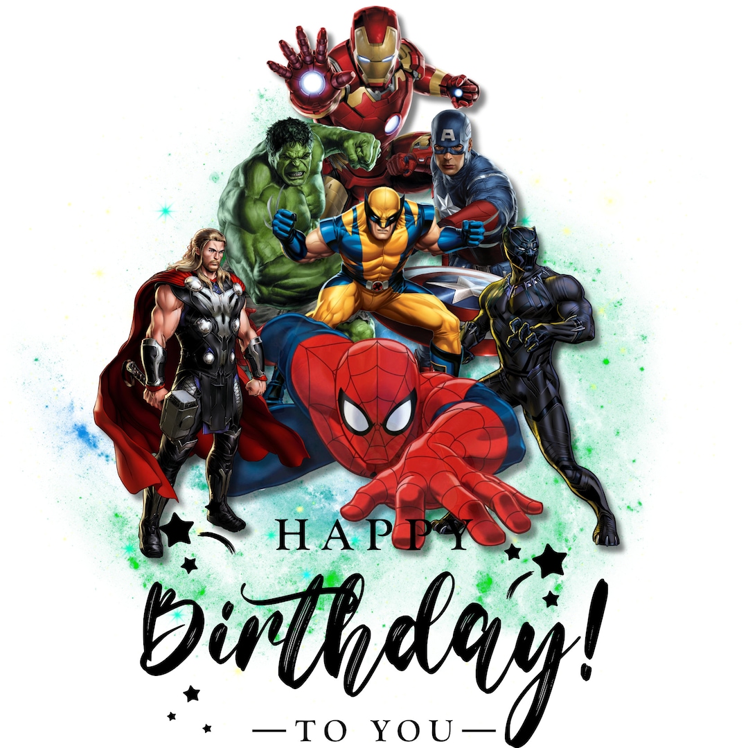 Happy Birthday Png, Happy Birthday, Birthday Design, Avengers ...