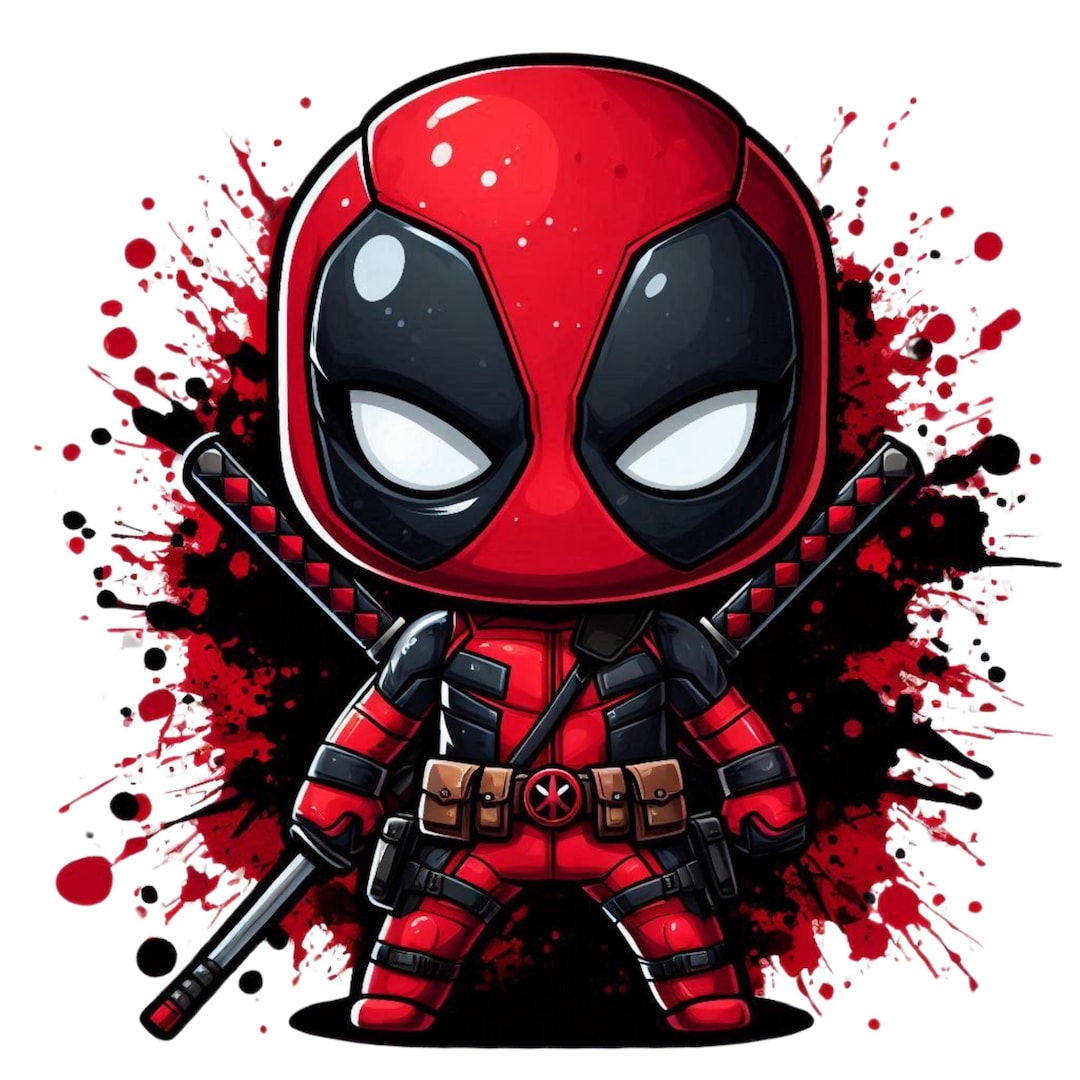 Deadpool Png, Chibi, Clipart, Splash Design, Superhero, Avengers ...