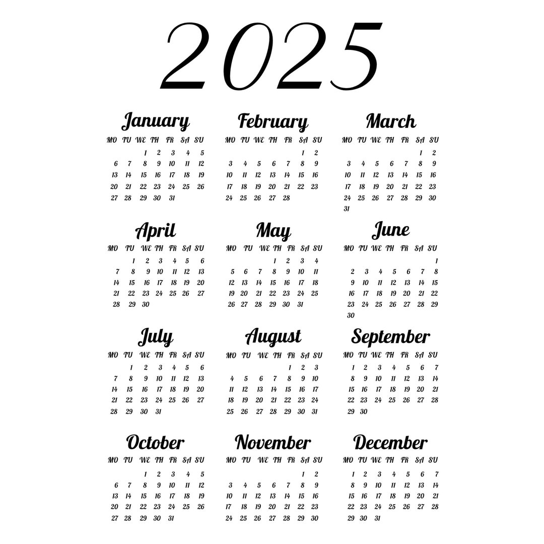 Kalender, 2025 png, Kalender png, Kalender 2025, transparenter ...