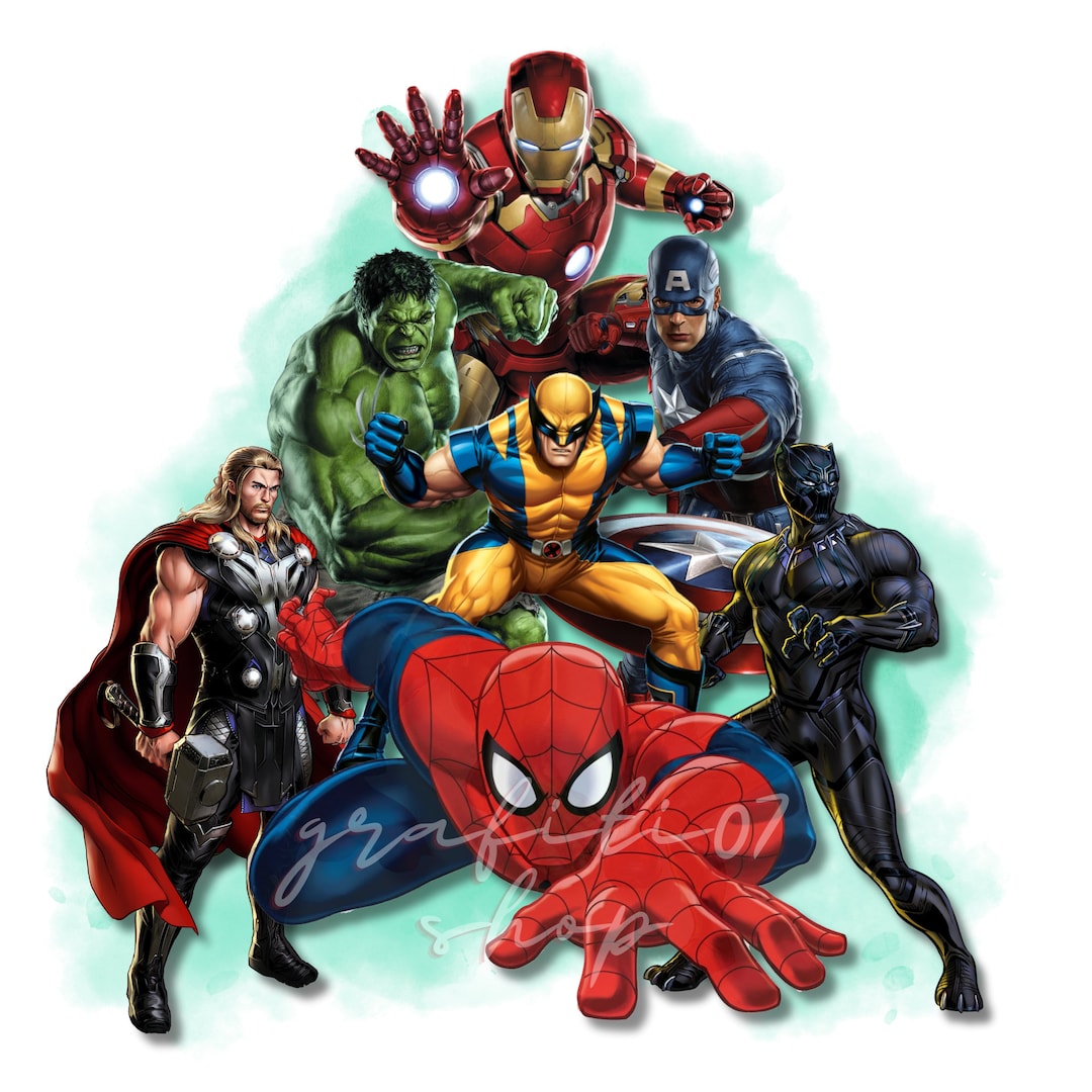 Avengers, Watercolor Design, Superhero, Avengers Png, Spiderman, Hulk ...