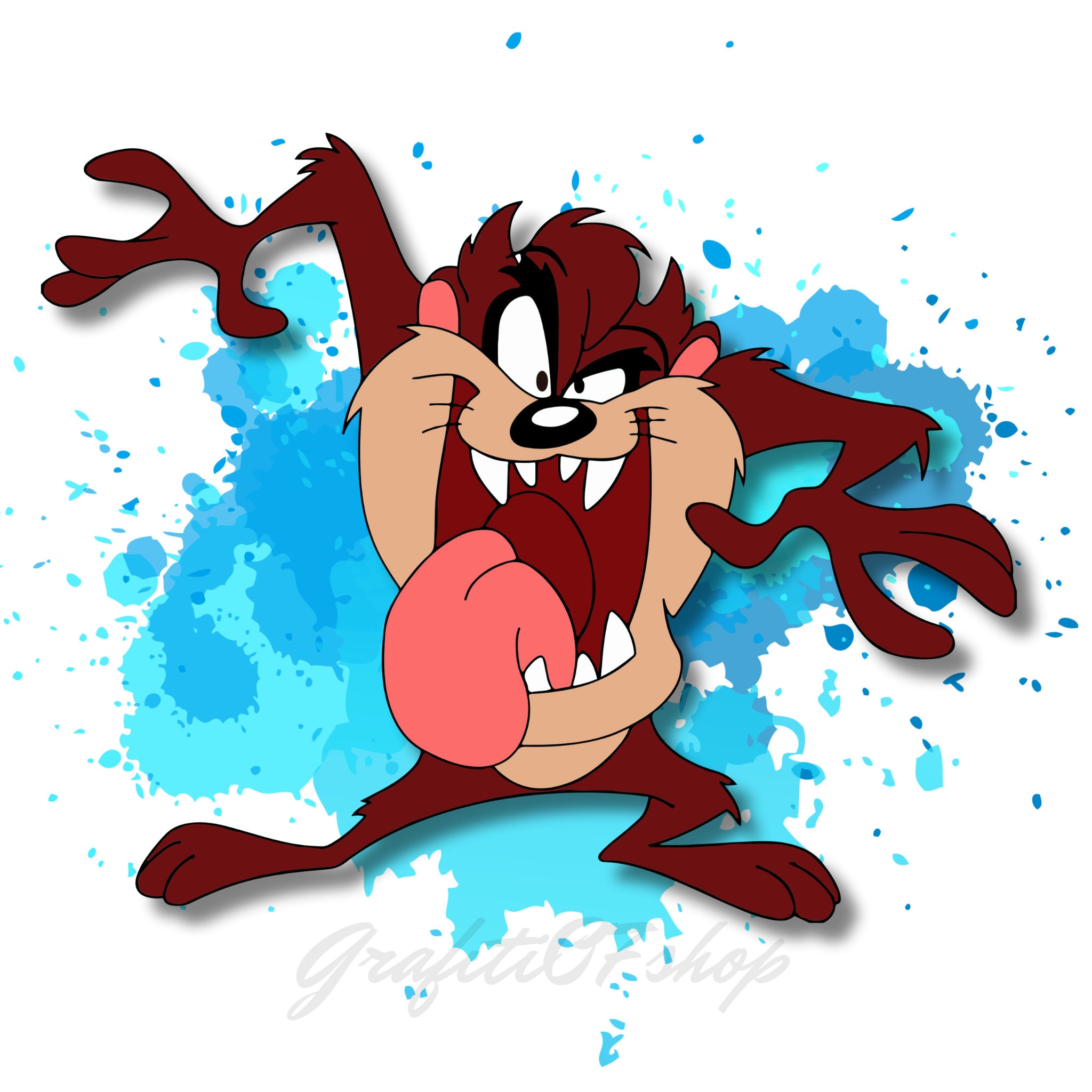 Tasmanian Devil Watercolor, Watercolor Background Design, Tasmanian ...