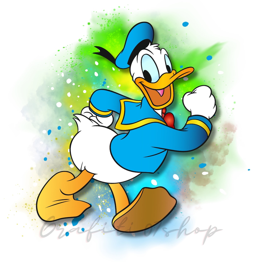 Donald Duck Png, Watercolor Design, Transparent Background, Cartoon ...