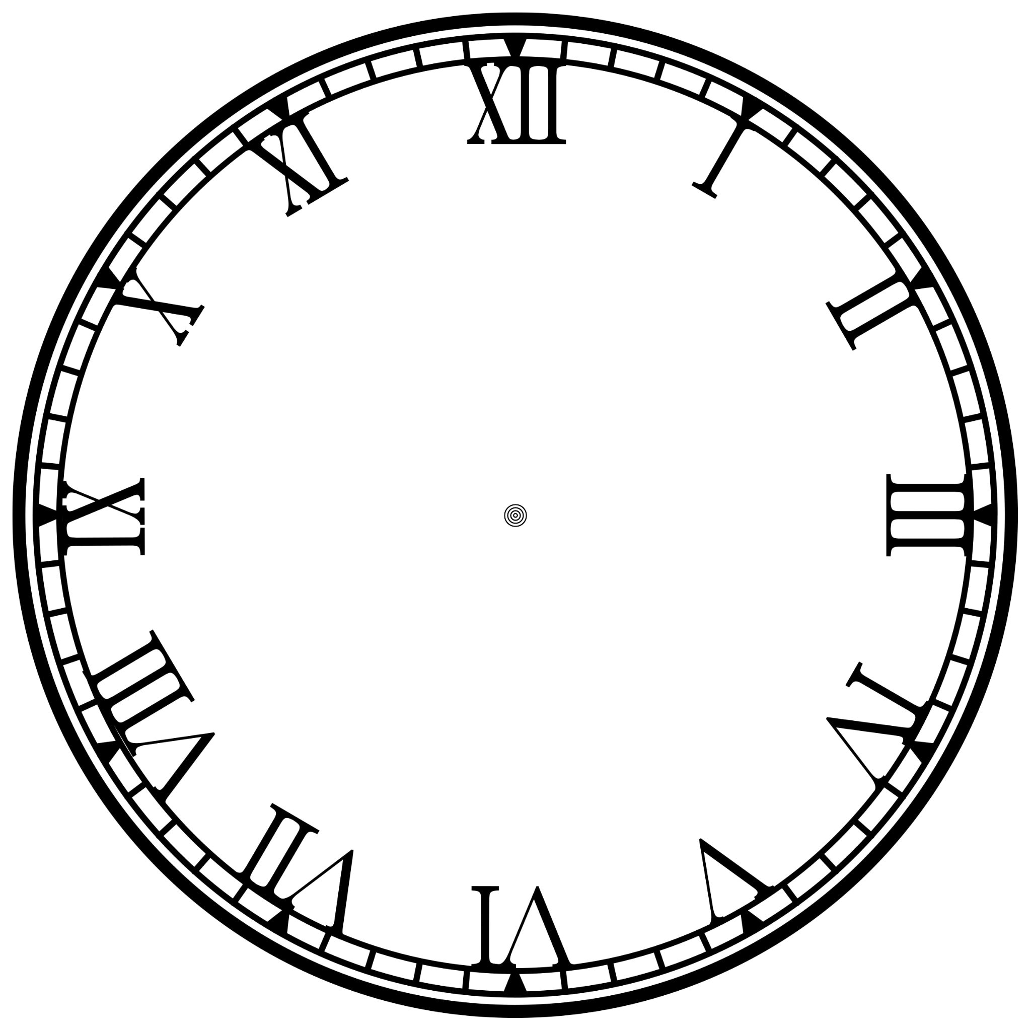 Roman Numerals Clock Clip Art