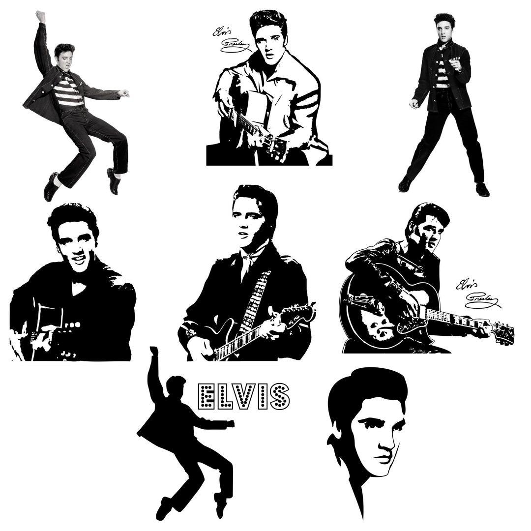 Elvis Presley Png Bundle, Instant Download, Elvis Presley Designs ...