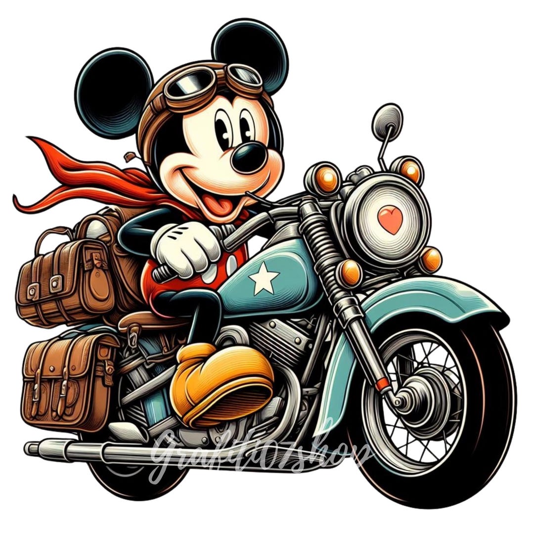 Mickey Mouse, Motorcycle Png, PNG File, Mickey Mouse Clipart ...