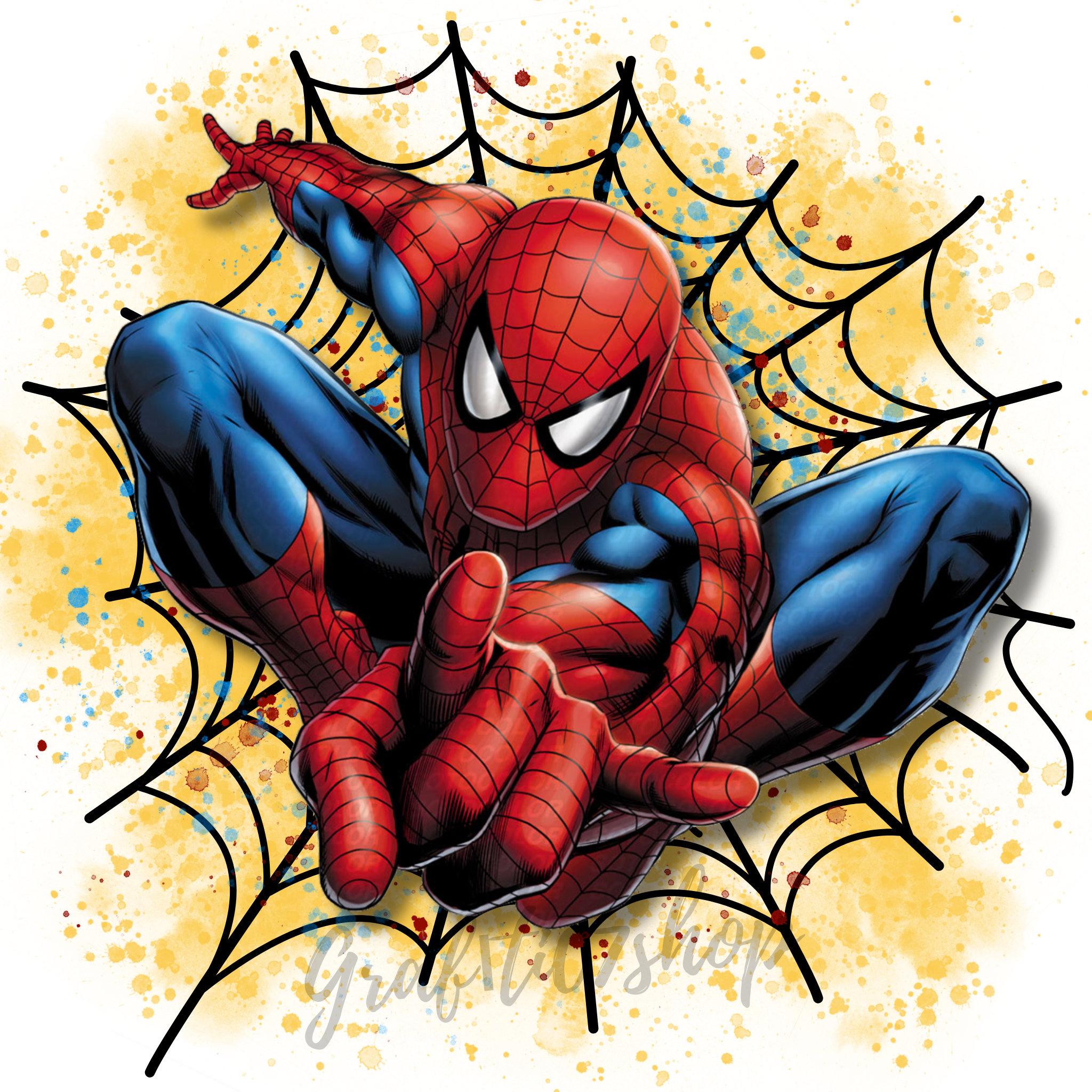 Spiderman Watercolor Design, Spiderman Clipart, Spiderman Png, Cartoon Character, Super Hero ...