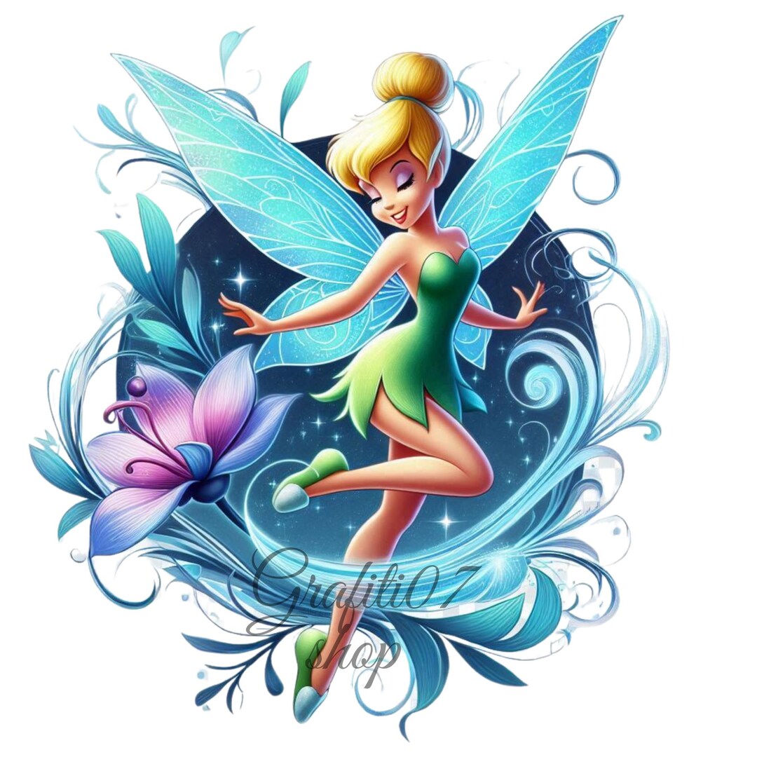 Tinker Bell Png, Watercolor Design, Clipart, Magic Fairy, Transparent ...
