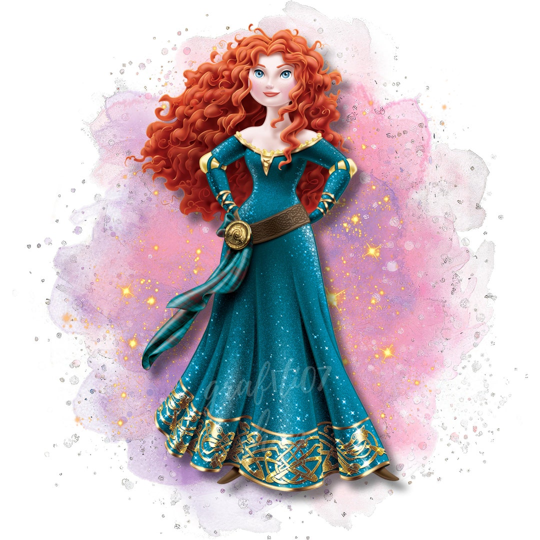 Princess Merida Png, Watercolor Design, Merida Clipart, Sublimation ...