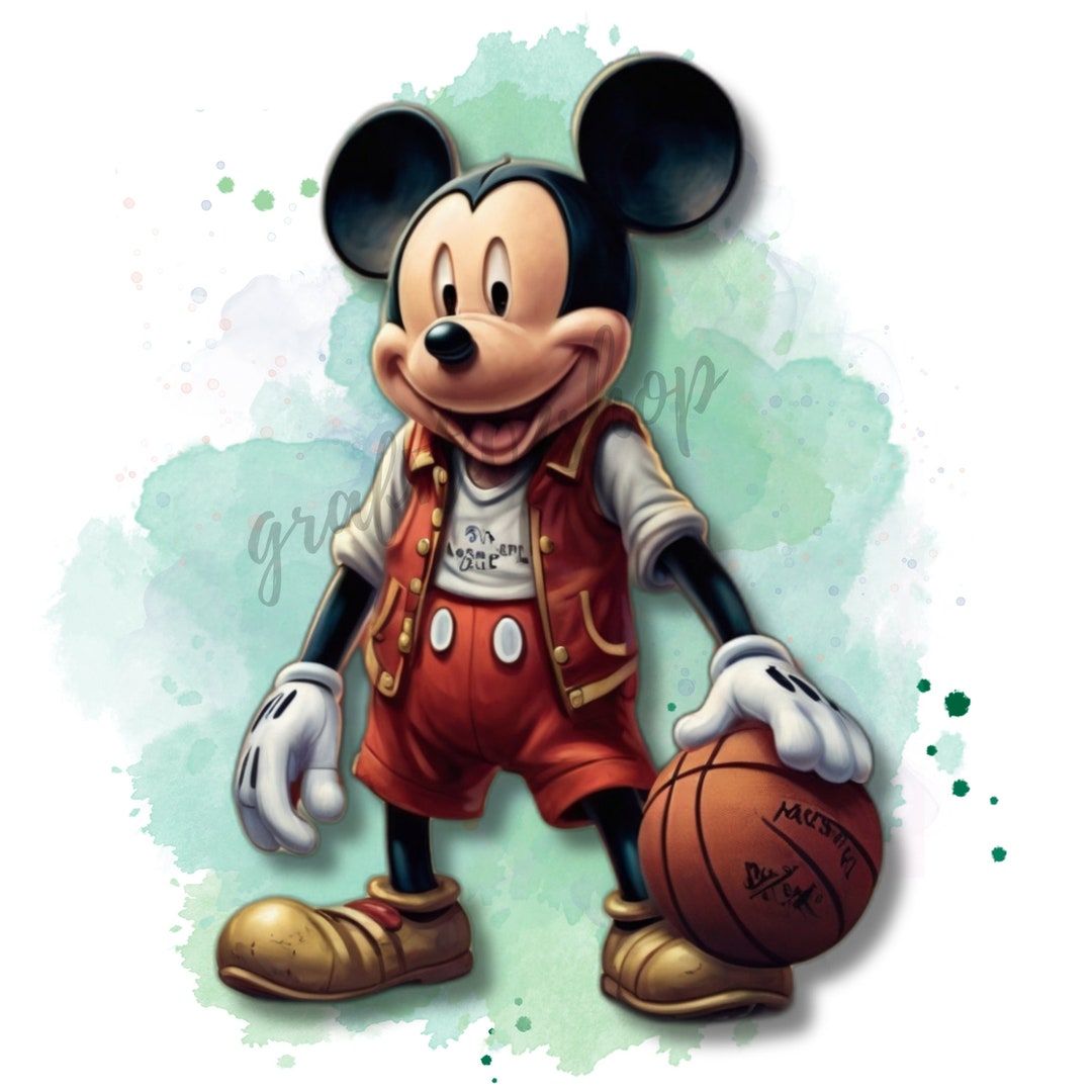 Mickey Mouse Png, Watercolor Design, Clipart, Basketball Player Png ...