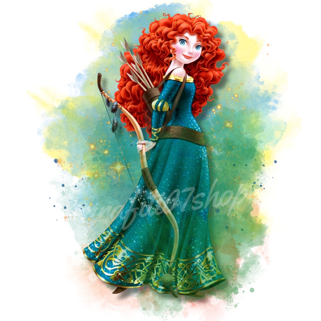 Princess Merida PNG, Watercolor Design, Clipart, Princess Character ...