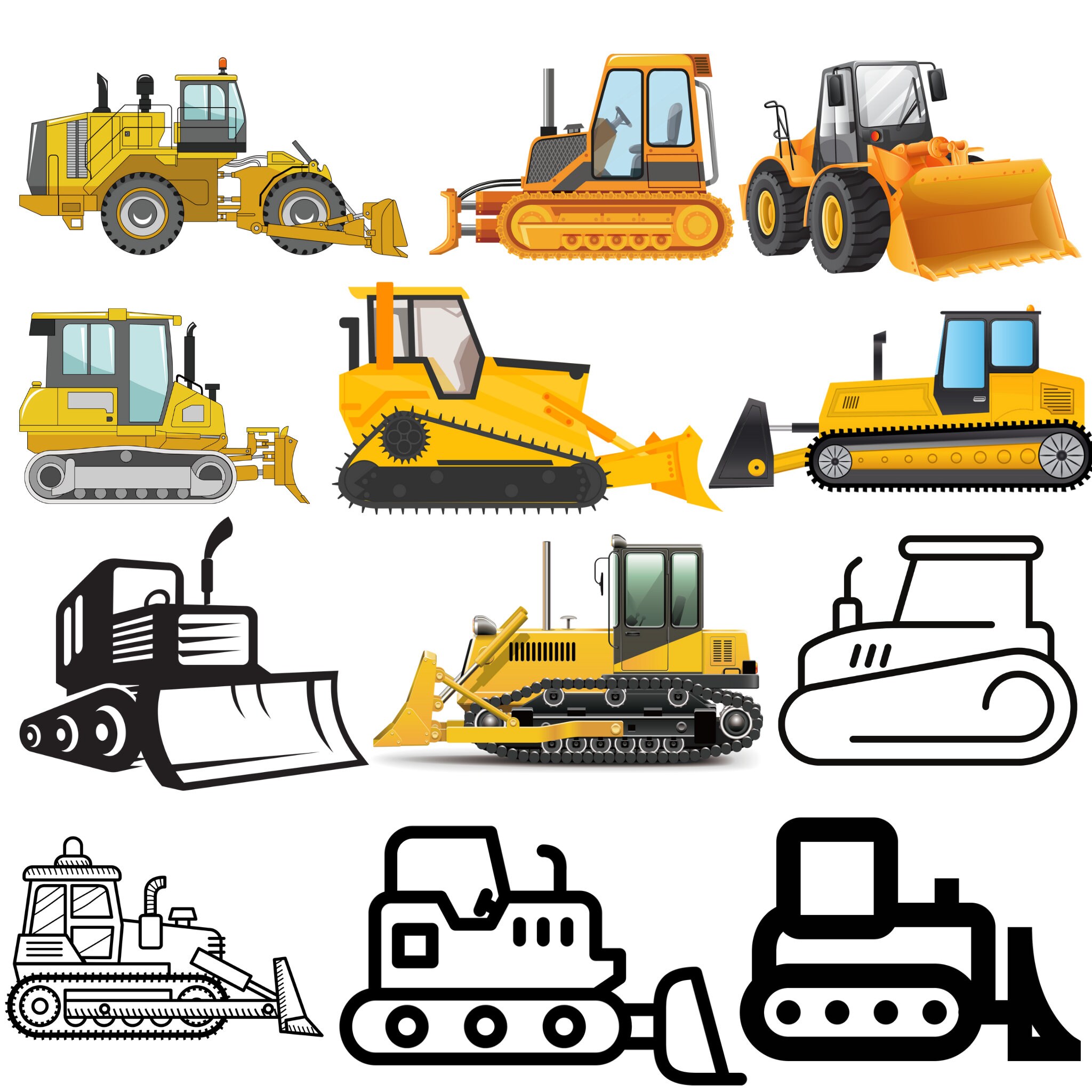Dozer Png Bundle Dozer Clipart and Stickers - Etsy UK