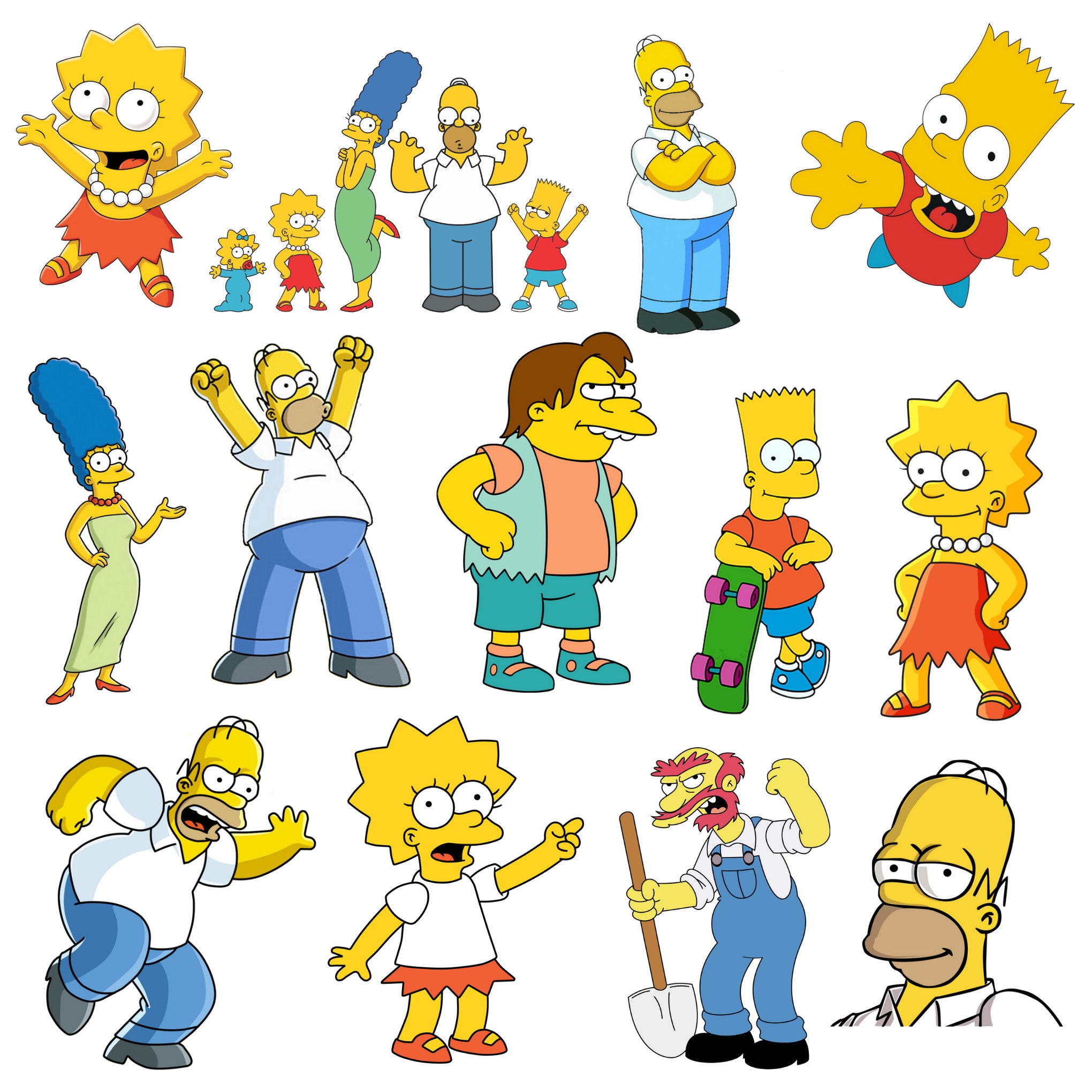 Simpsons Png Bundle Simpsons Cartoon Characters Simpsons - Etsy
