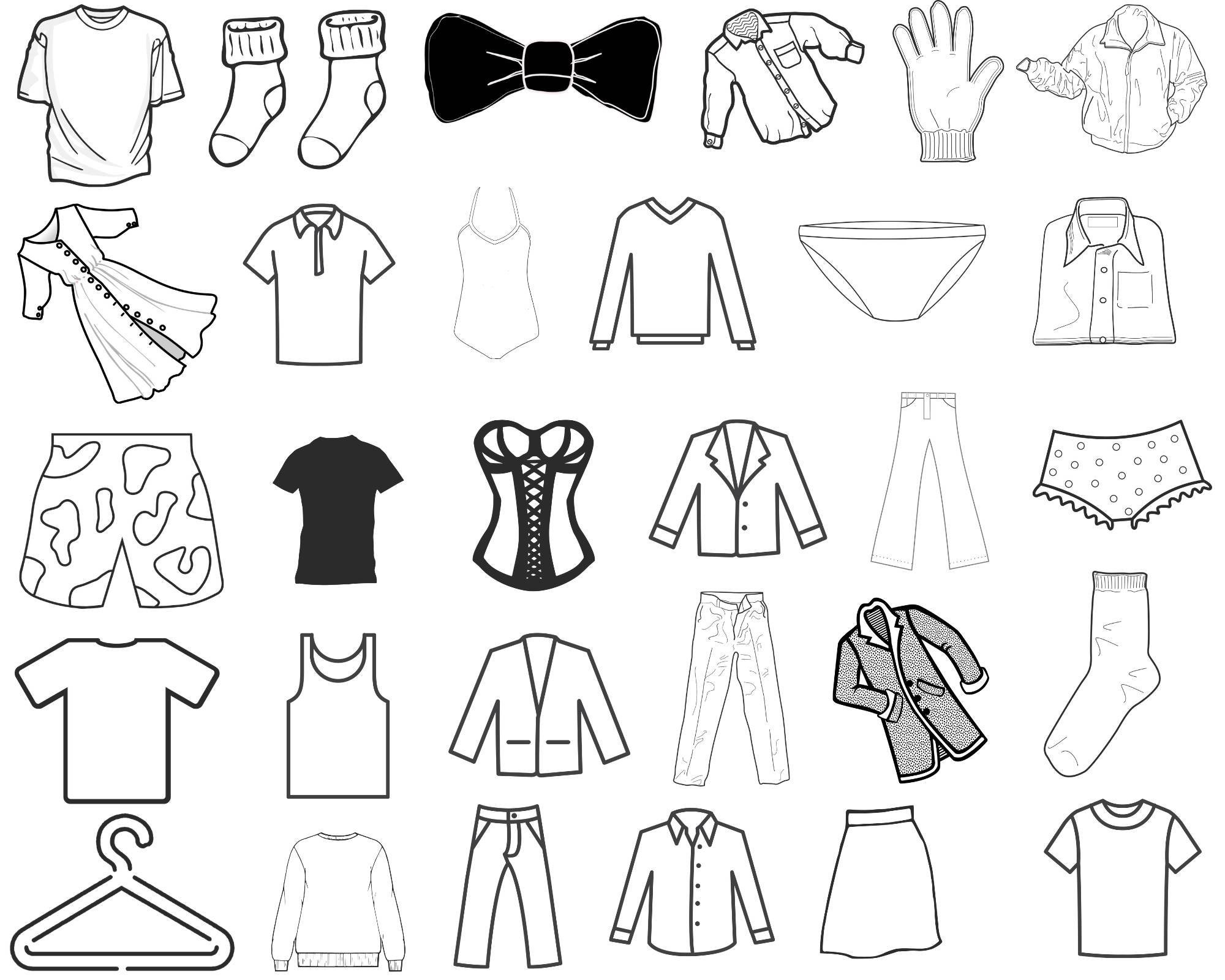 Clothes Vectorsclothes Svg Clothes Silhouettepants - Etsy