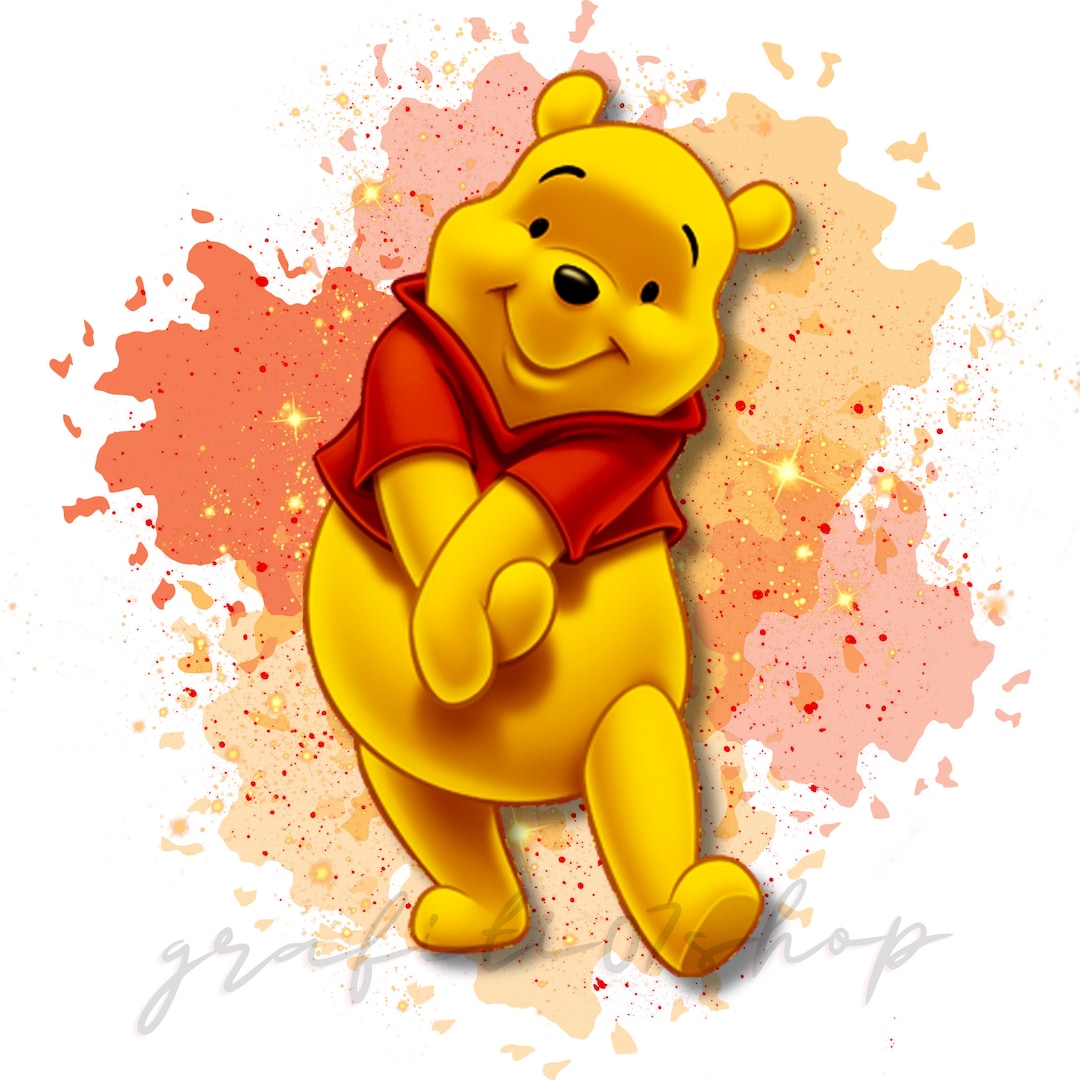 Winnie the Pooh Png, Watercolor, Splash, Transparent Background, Cute ...