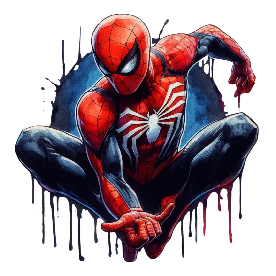 Spiderman Clipart , Spiderman Watercolor Design, Spiderman Png ...