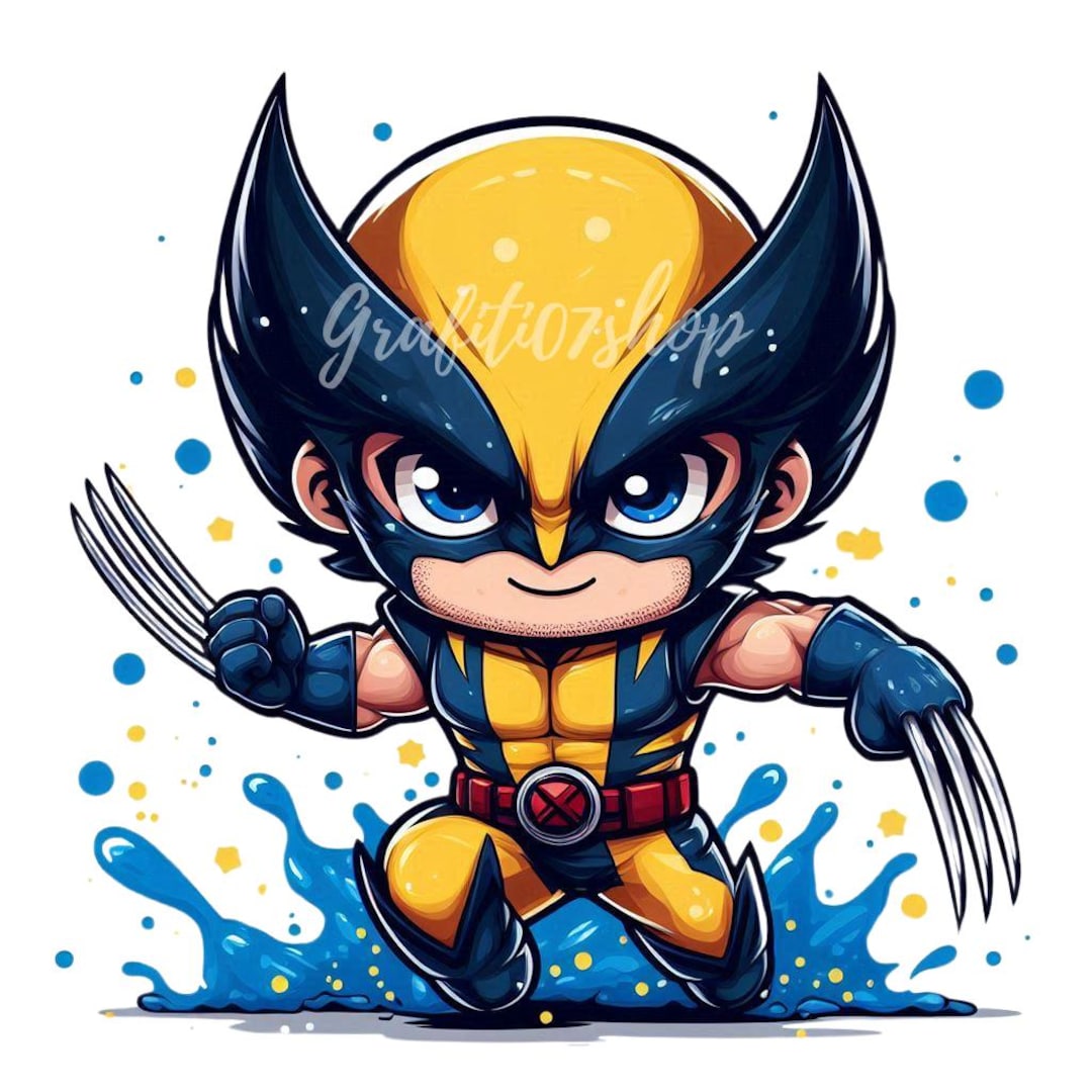 Wolverine, Chibi Wolverine, Png File, Clipart, Superhero Png ...