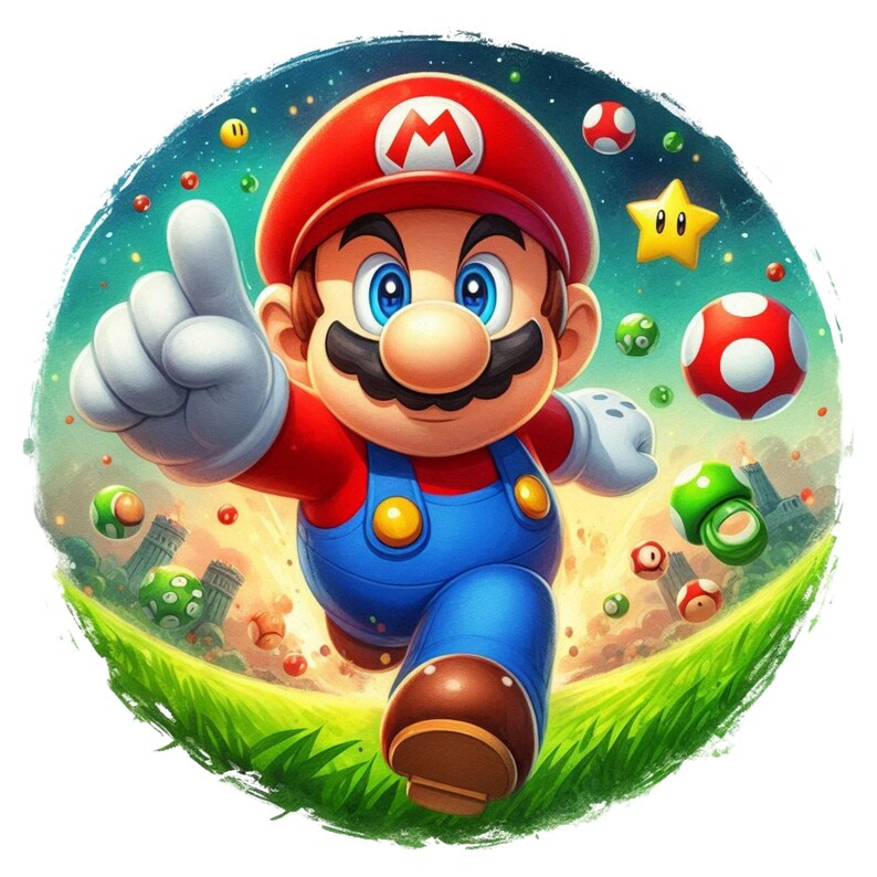 Super Mario Png, High Quality, Sublimation Image, Mario Clipart, T ...