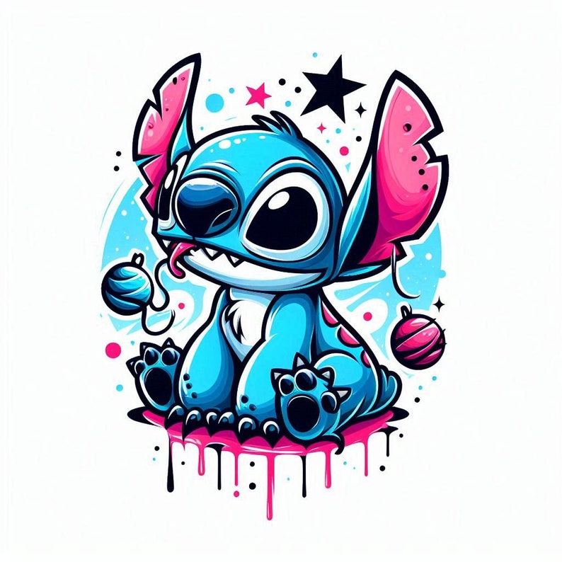 Stitch Png, Transparent Background, High Quality, Sublimation Image ...