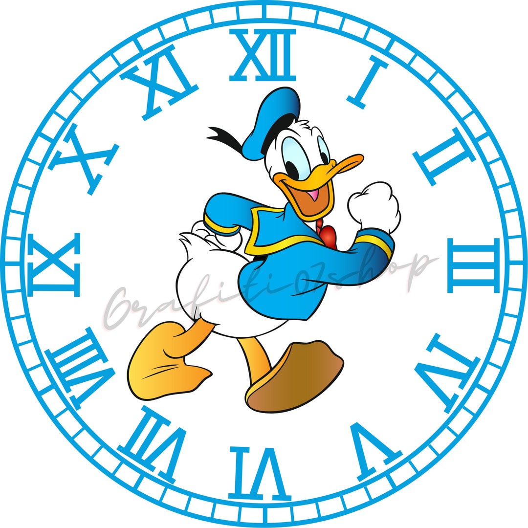 Donald Duck Themed Wall Clock, Donald Duck, Wall Clock Design,donald ...