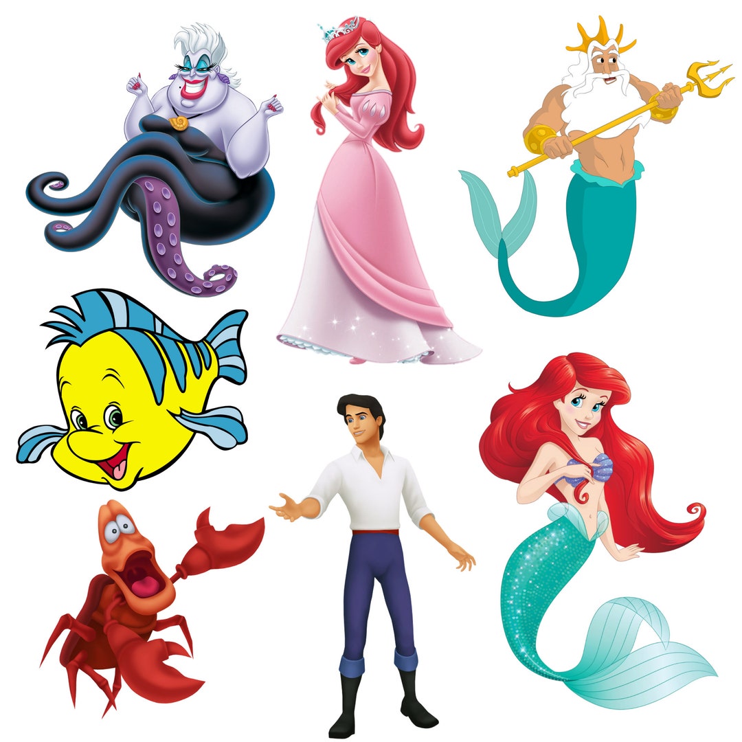 The Little Mermaid Png Bundle, Prince Eric, Ursula, Sebastian, King ...