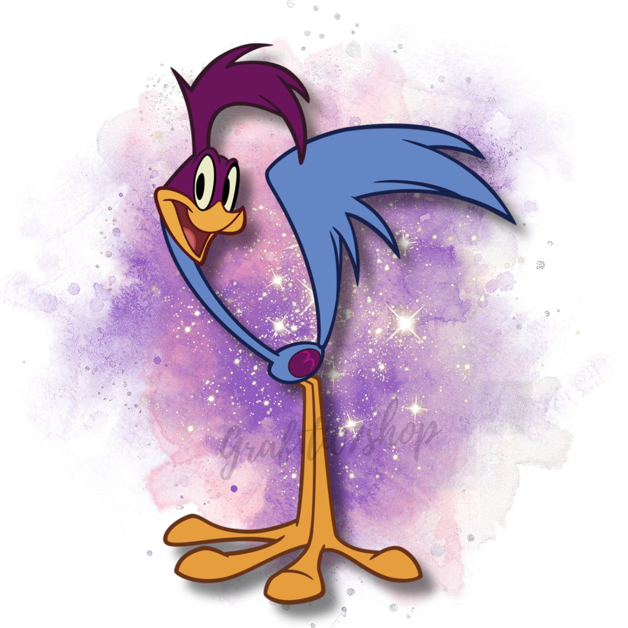 Road Runner Watercolor Design, Road Runner Clipart, Road Runner Png ...