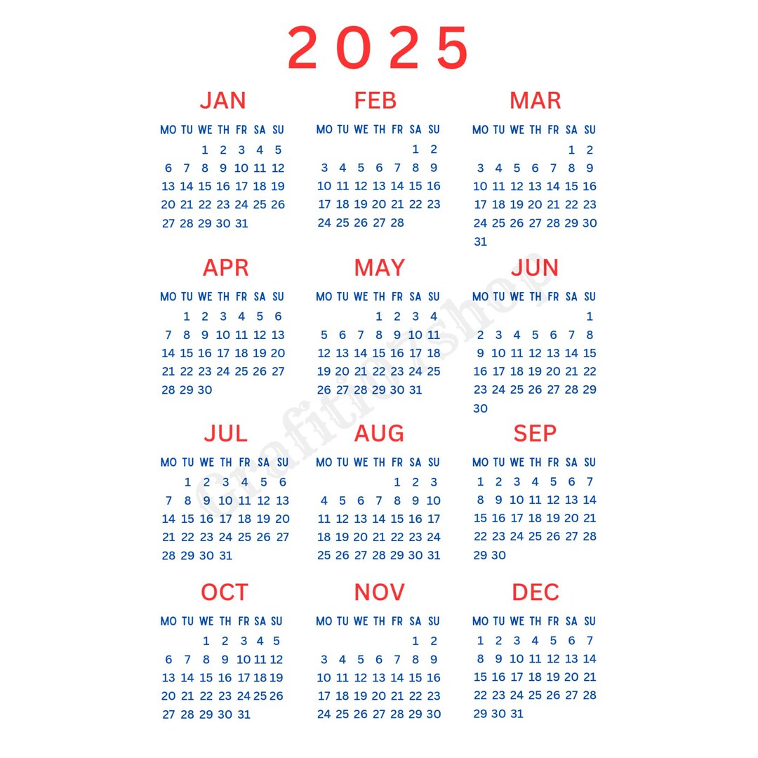 2025 New Calendar, Annual Calendar, Calendar Png, Transparent ...