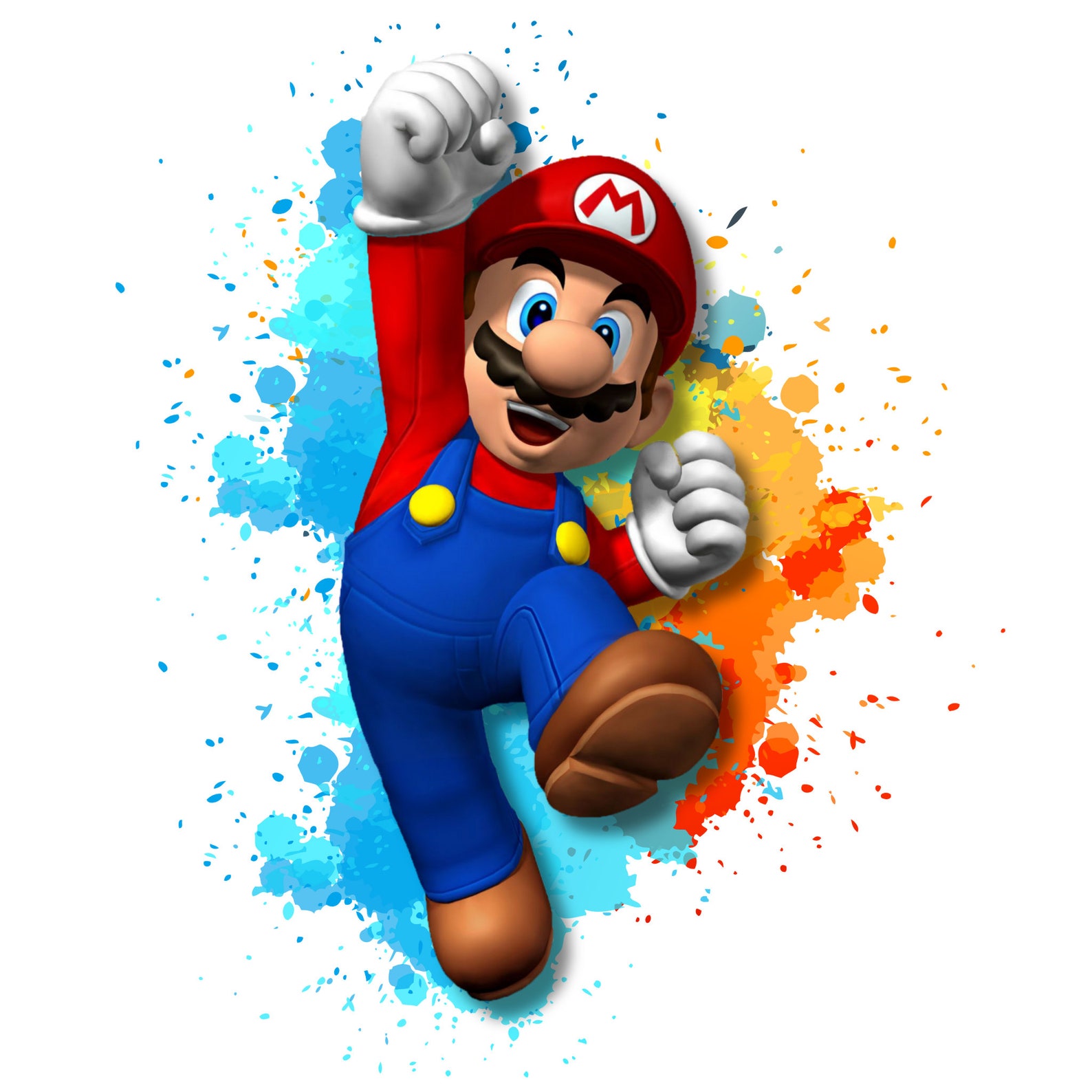 Super Mario Png, Clipart, Watercolor, Transparent Background, Printable ...