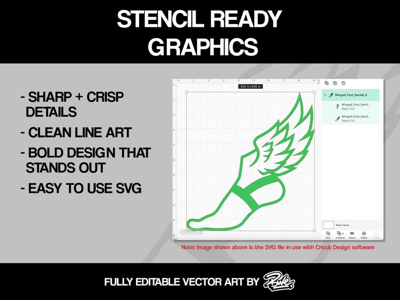 Wing Foot Vector Art Svg Eps Png Cricut Ready - Etsy