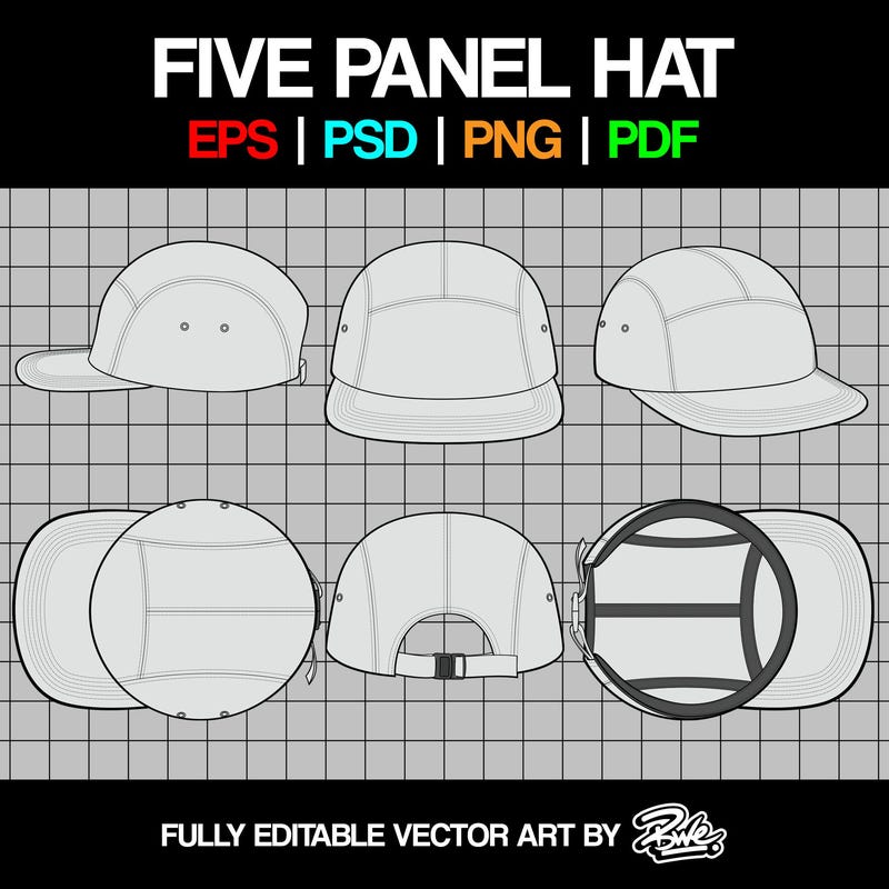 5 Panel Hat - Etsy