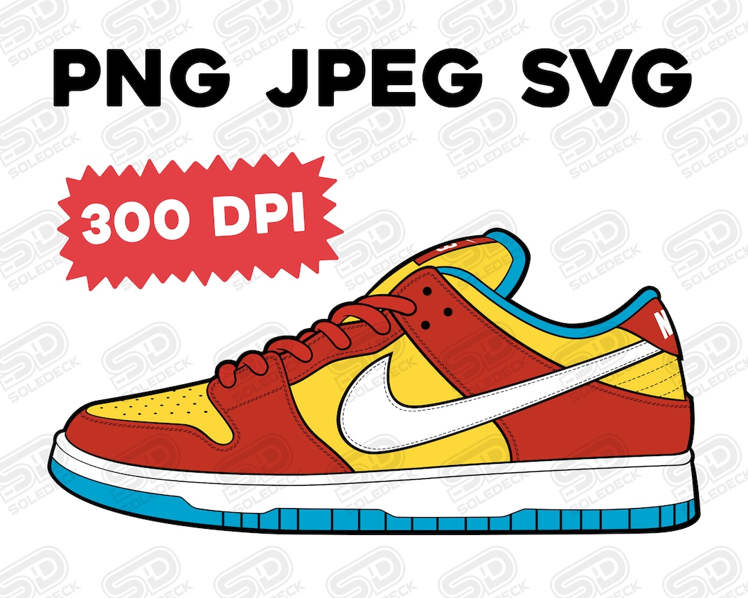 Bart Dunk SB Vector Sneaker Art SVG PNG - Etsy