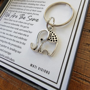 Elephant Keychain: Sisterhood Circle Keepsake, Empowerment Gift - Etsy