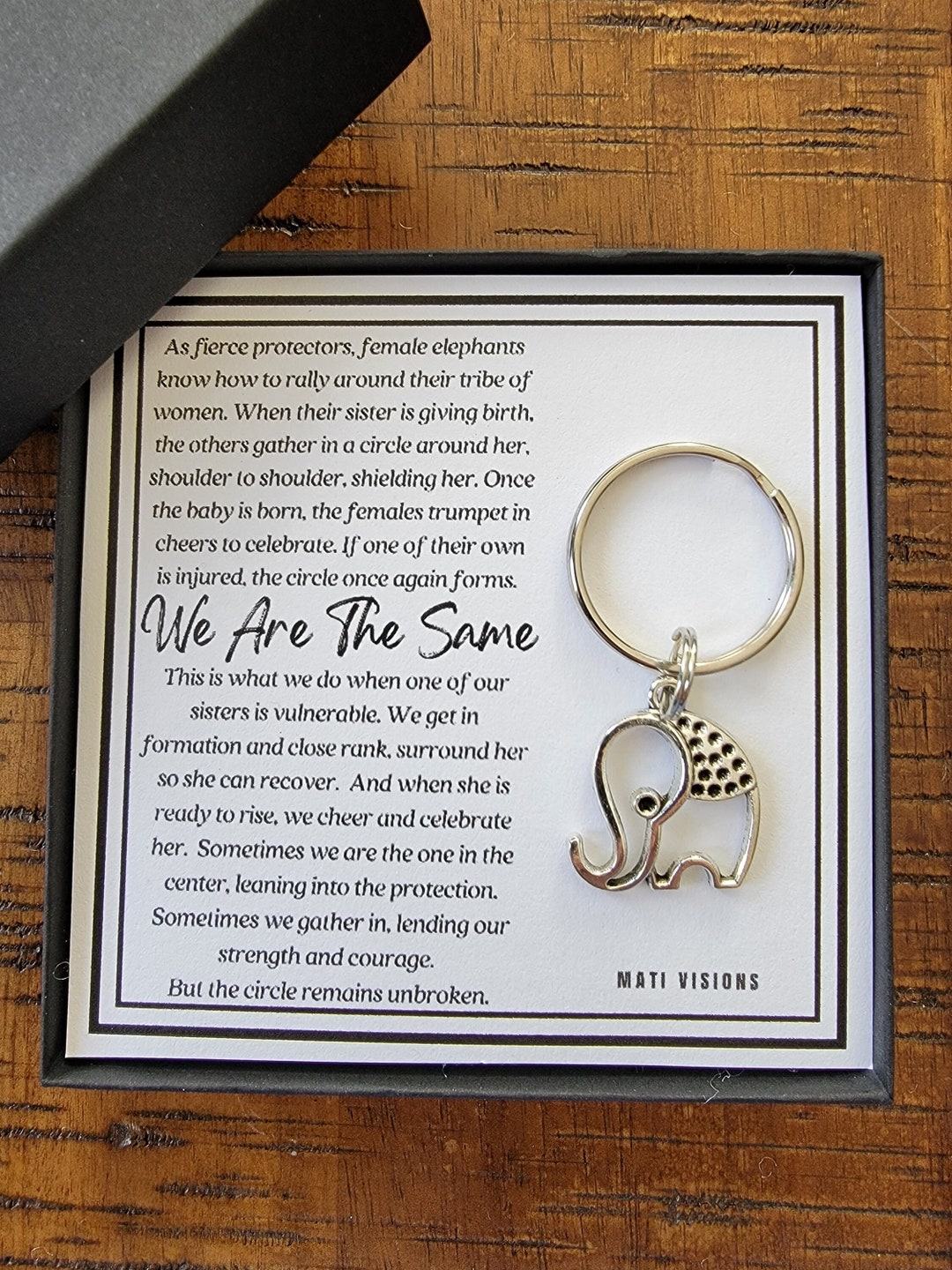 Elephant Keychain: Sisterhood Circle Keepsake, Empowerment Gift - Etsy