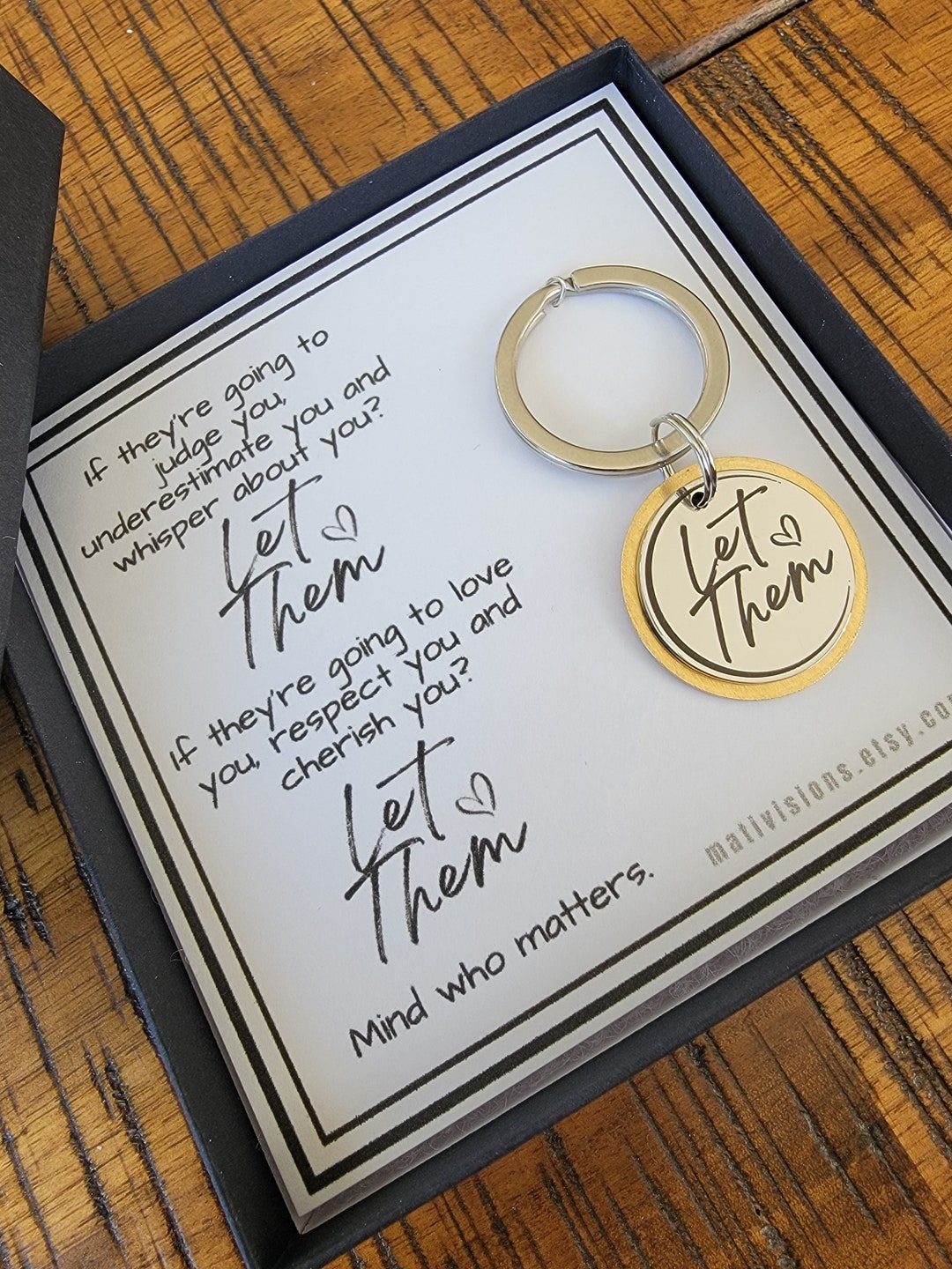 Let Them Theory Keychain: Inspirational Empowerment Gift - Etsy