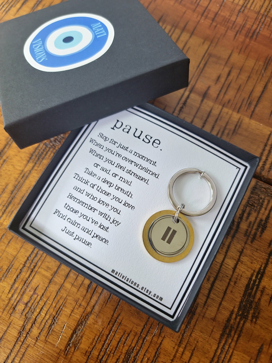 Pause Keychain or Bag Tag, Best Friend, Bridesmaid, BFF, Gift for Woman ...