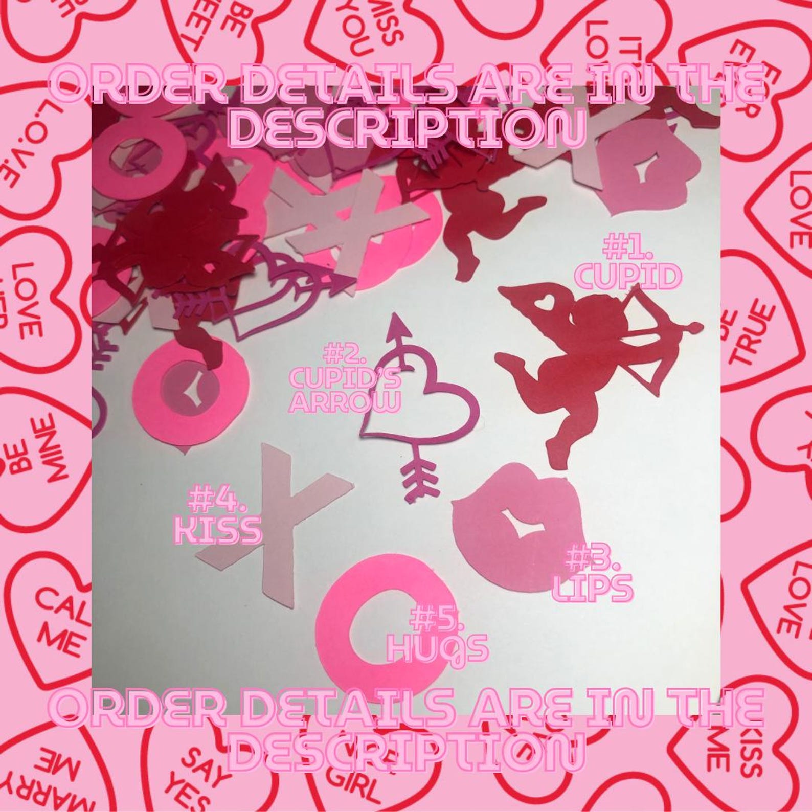 120pc Love Day Themed Confetti Table Scatter - Etsy