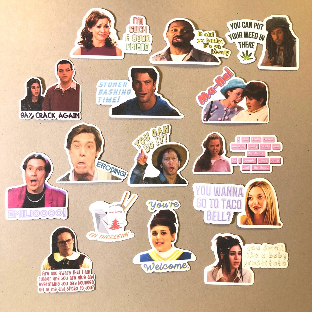Y2K Movie Quote Themed Sticker Pack - Etsy