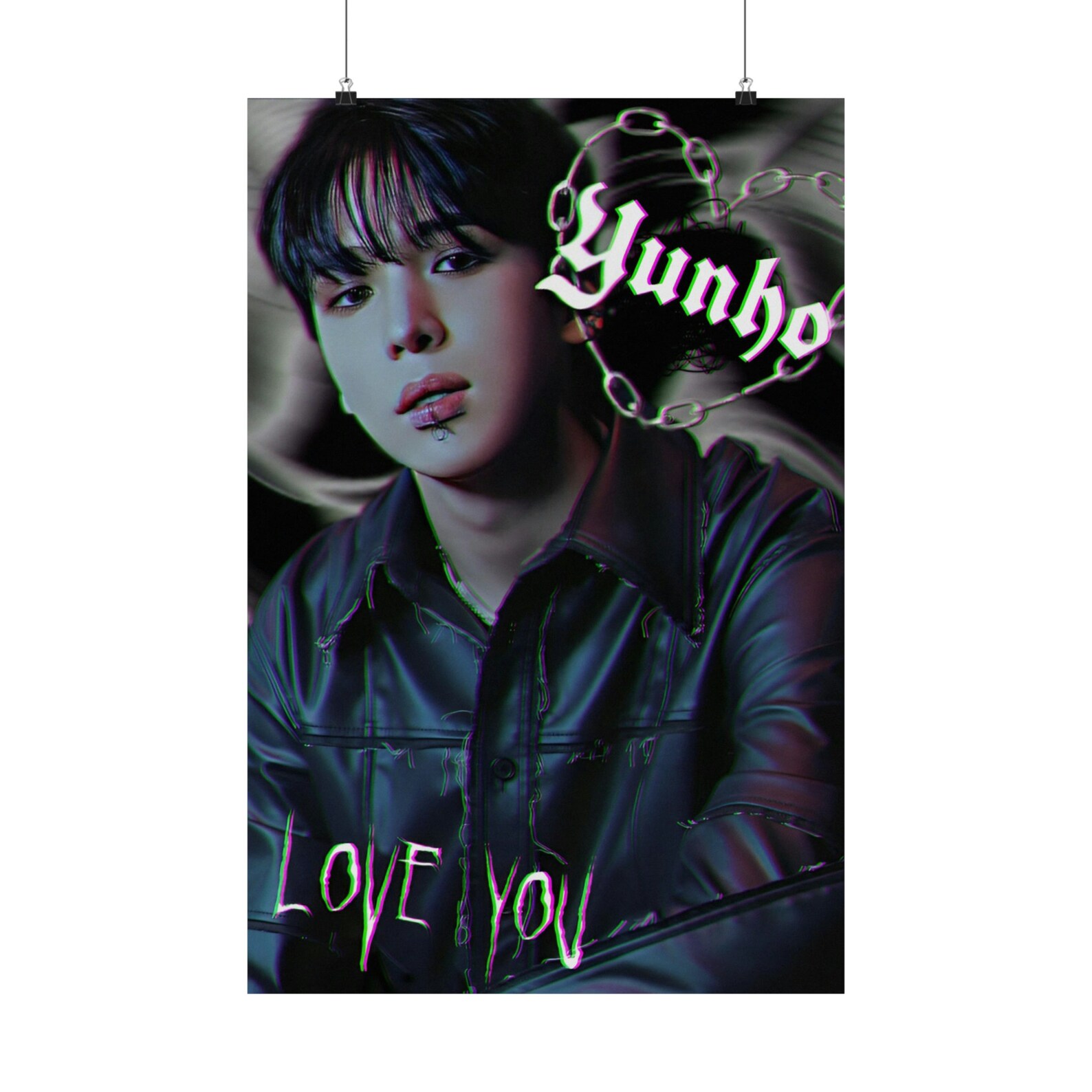 Yunho (ateez) Aesthetic Poster (with Slight Glitch Effect) - Etsy