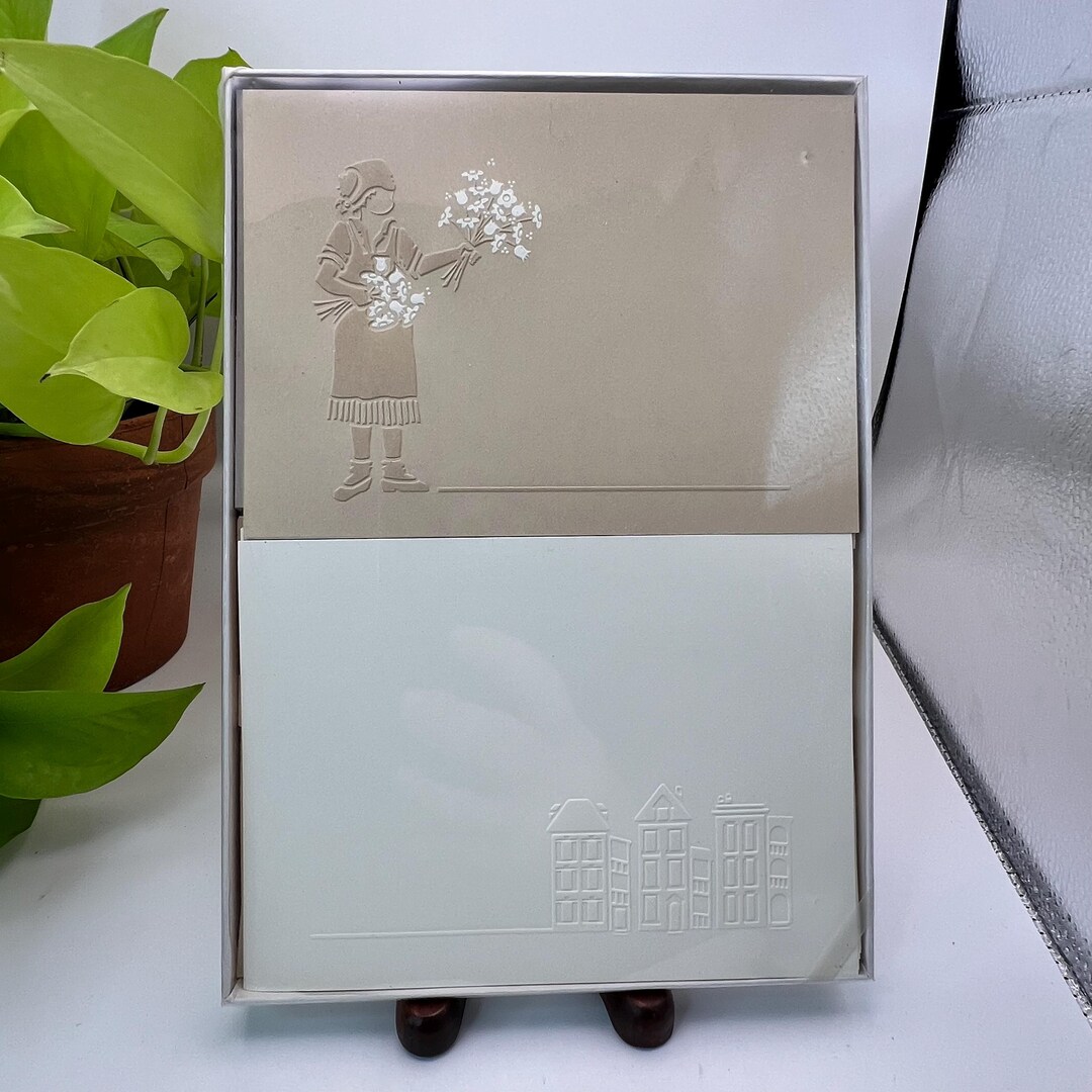 Paragon Papers Charleston Embossed Note Cards Vintage Floral Stationery ...