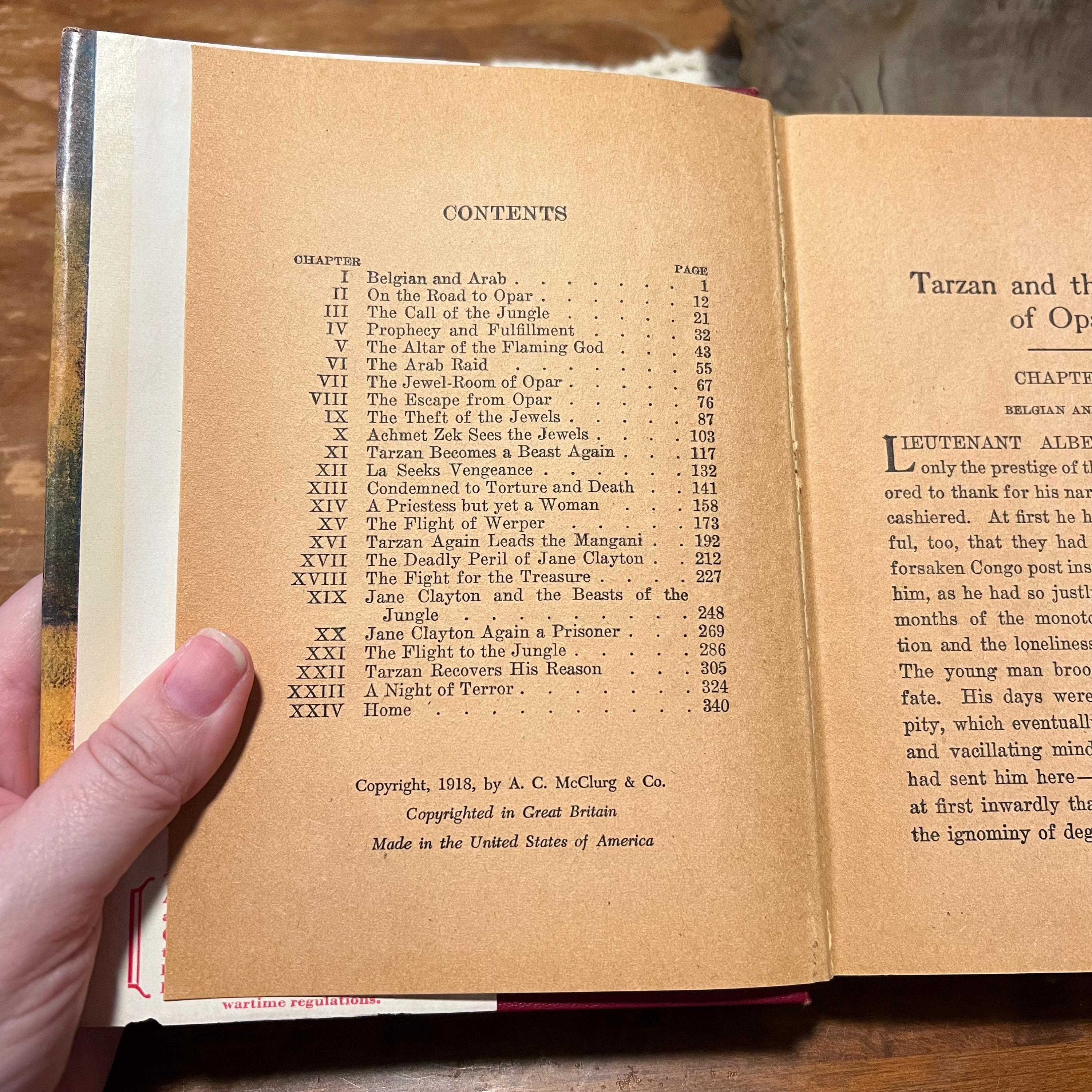 Tarzan and the Jewel of Opar Book Grosset Dunlap Edition Edgar Rice ...