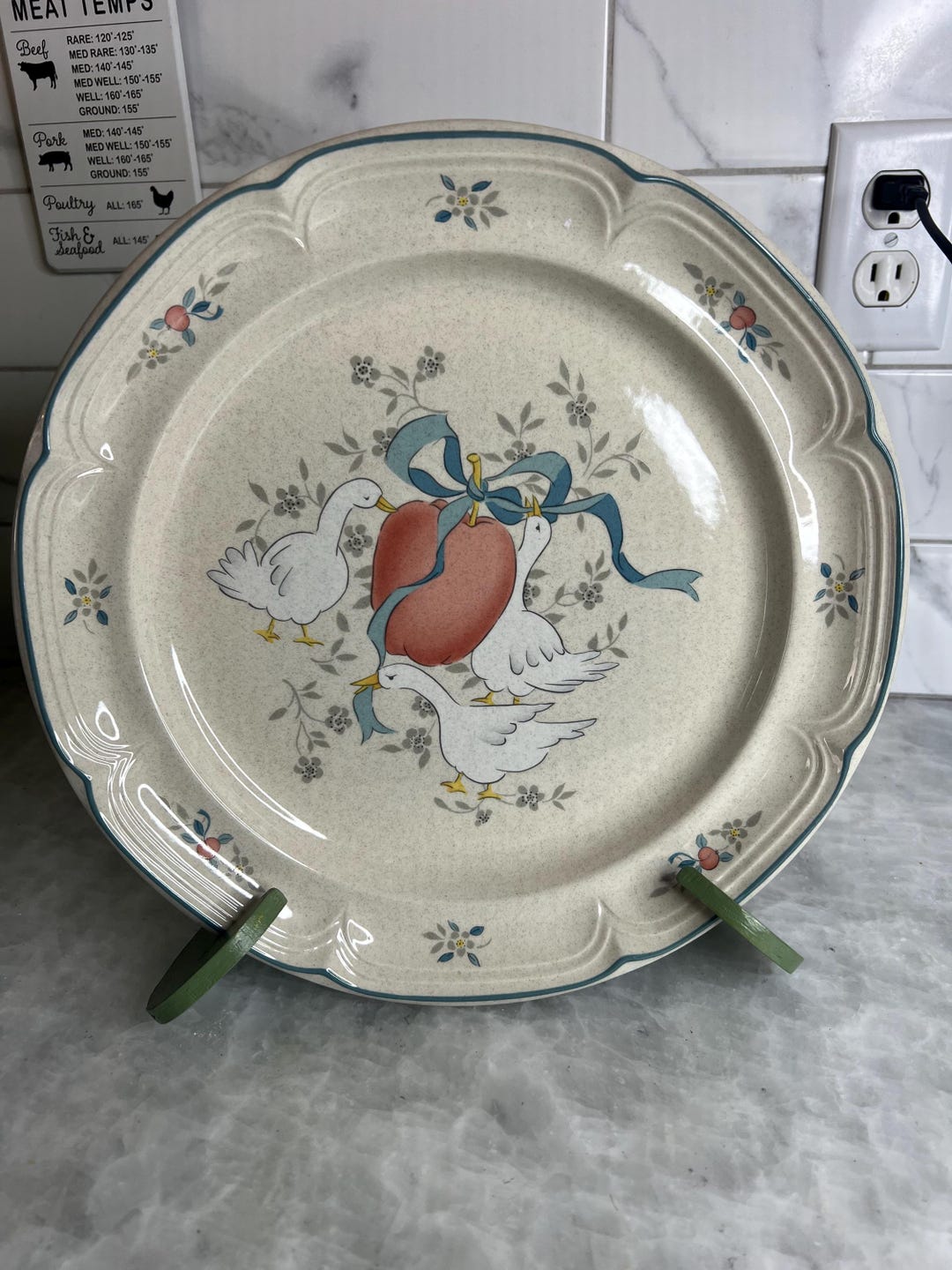 Vintage International Marmalade Plate Platter Geese Ducks Japan (12 1/4 ...