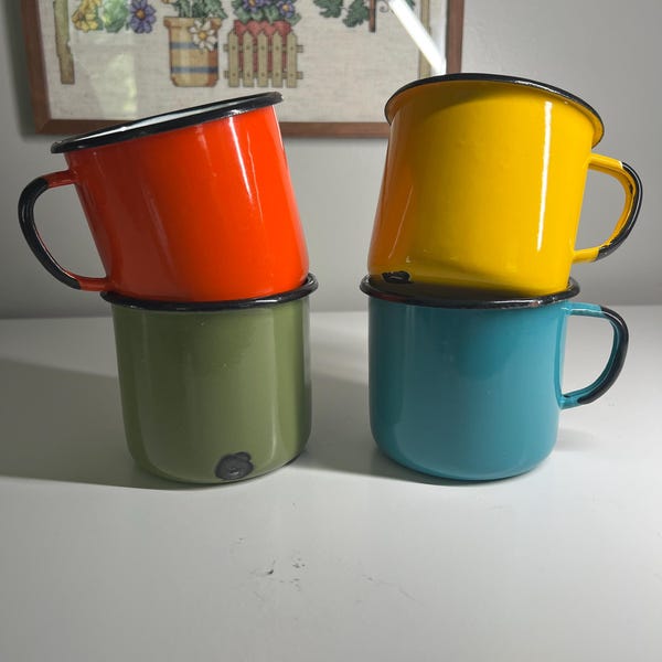 Enamelware Cups - Etsy