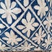 Blue and Natural Floral Diamond Pillow Cover - Etsy